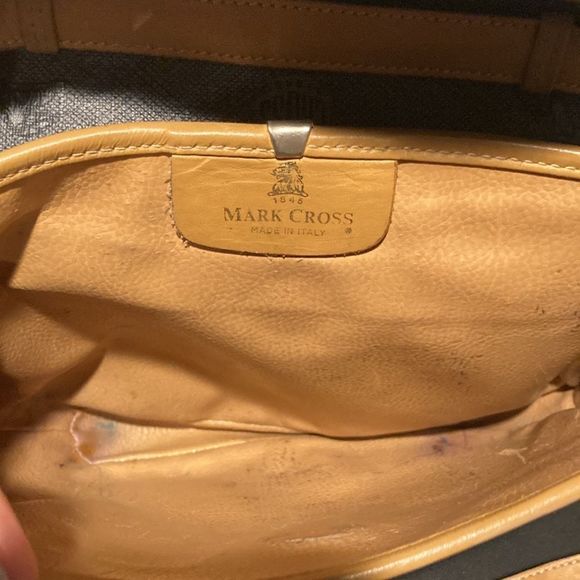 Mark Cross | Bags | Vintage Mark Cross Made In Italy Signature Logo Bad ...